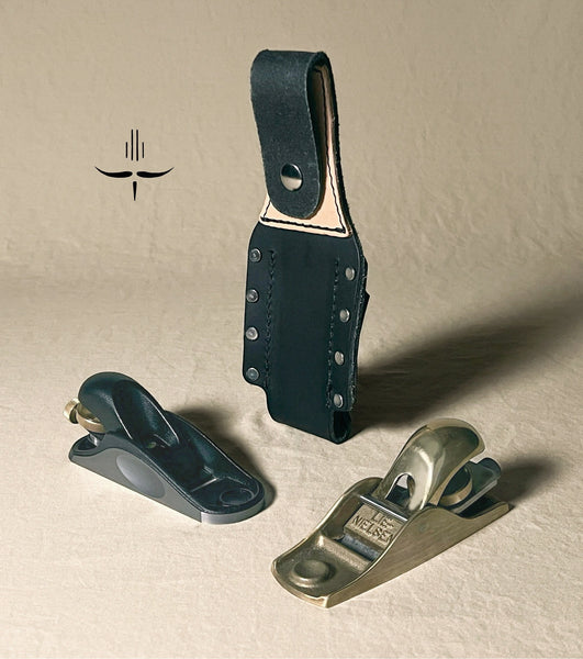 Low Angle Block Plane Leather Holster – Black & Tan Leather Works LLC